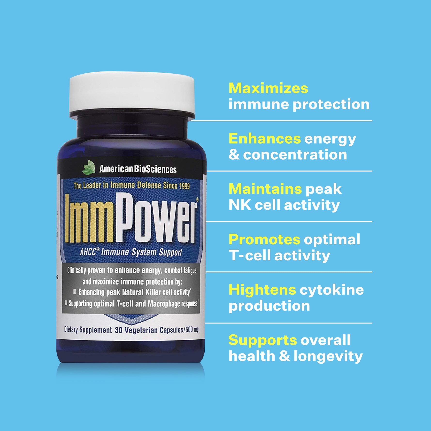 Buy ImmPower® AHCC® Immune System Support Online at AHCC - The Harmony ...